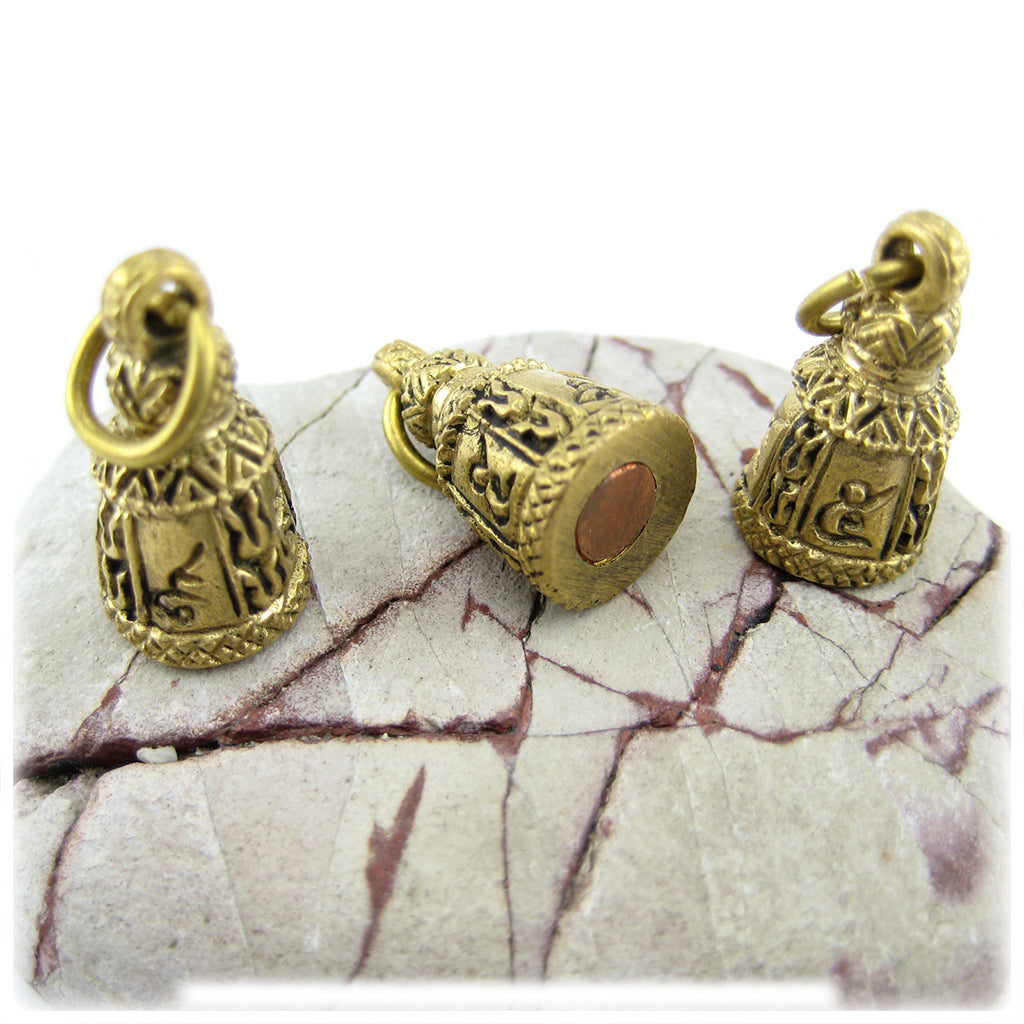 Three Kring Bead Brass Bell Buddhist Protection Amulets – iBodhi.com
